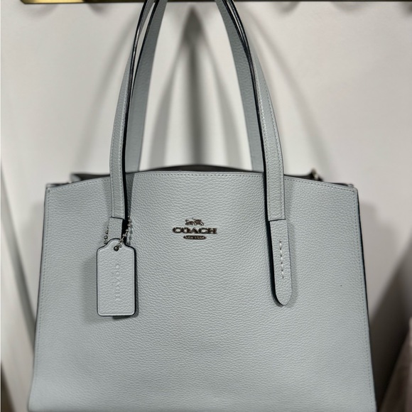 Coach | Bags | Coach Baby Blue Leather Tote Bag | Poshmark